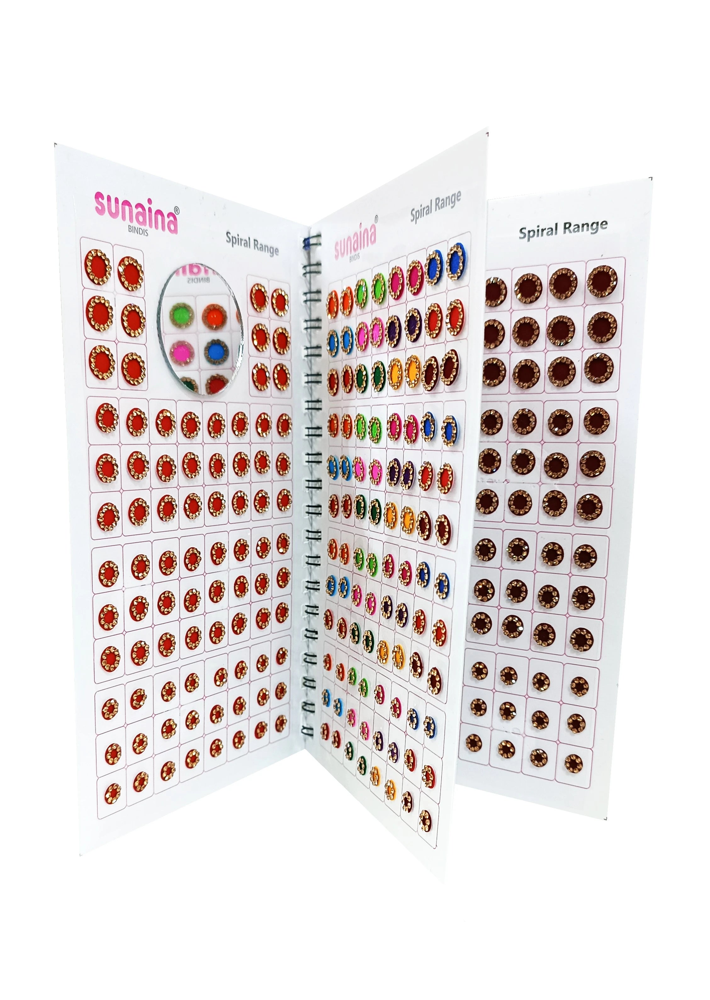Sunaina Spiral Multicolor Golden Stone Bindi Book – Punjab Bangle Store